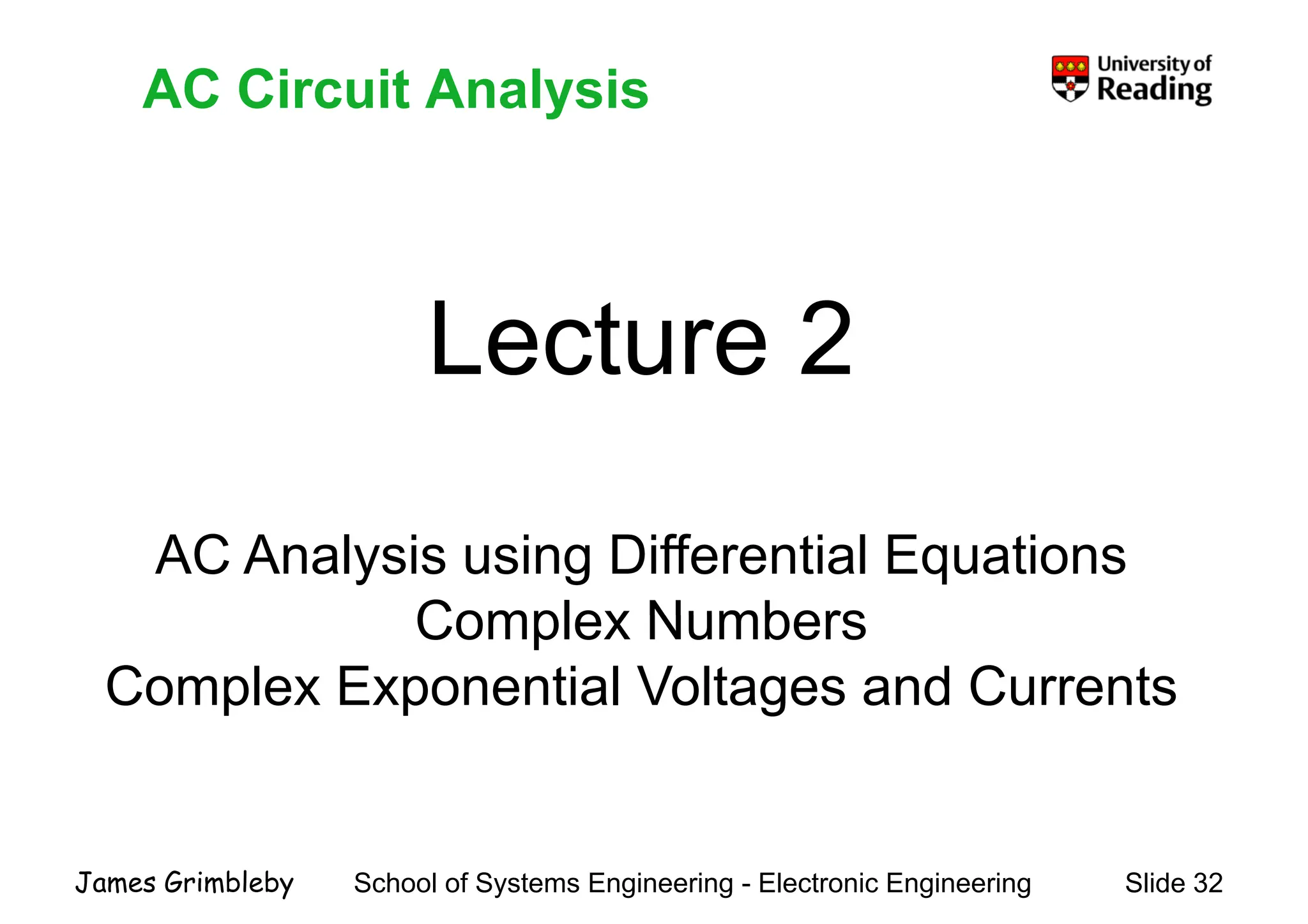 AC circuits description with different signal | PPT