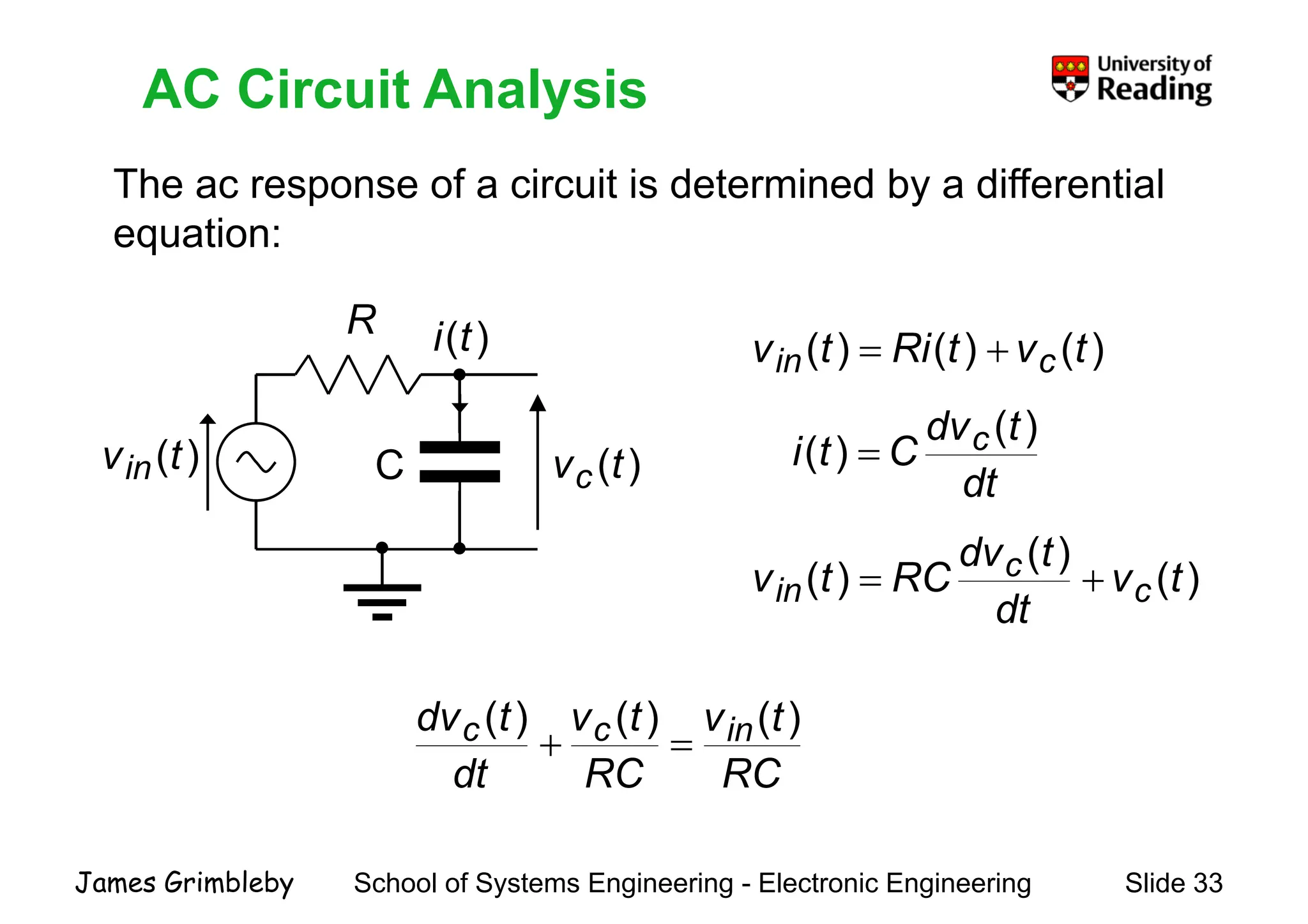 AC circuits description with different signal | PPT
