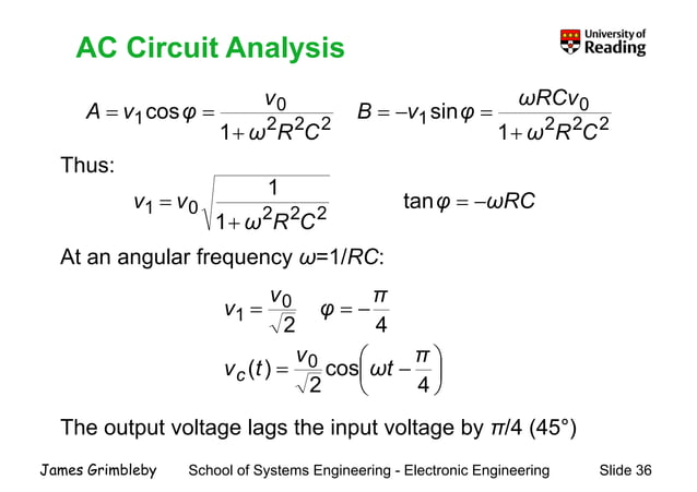 AC circuits description with different signal | PPT