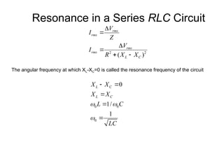 AC Circuits.ppt presentation on the topic RLC circuit | PPT