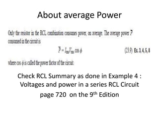 Ac circuits 15 april 2013(1) | PPTX