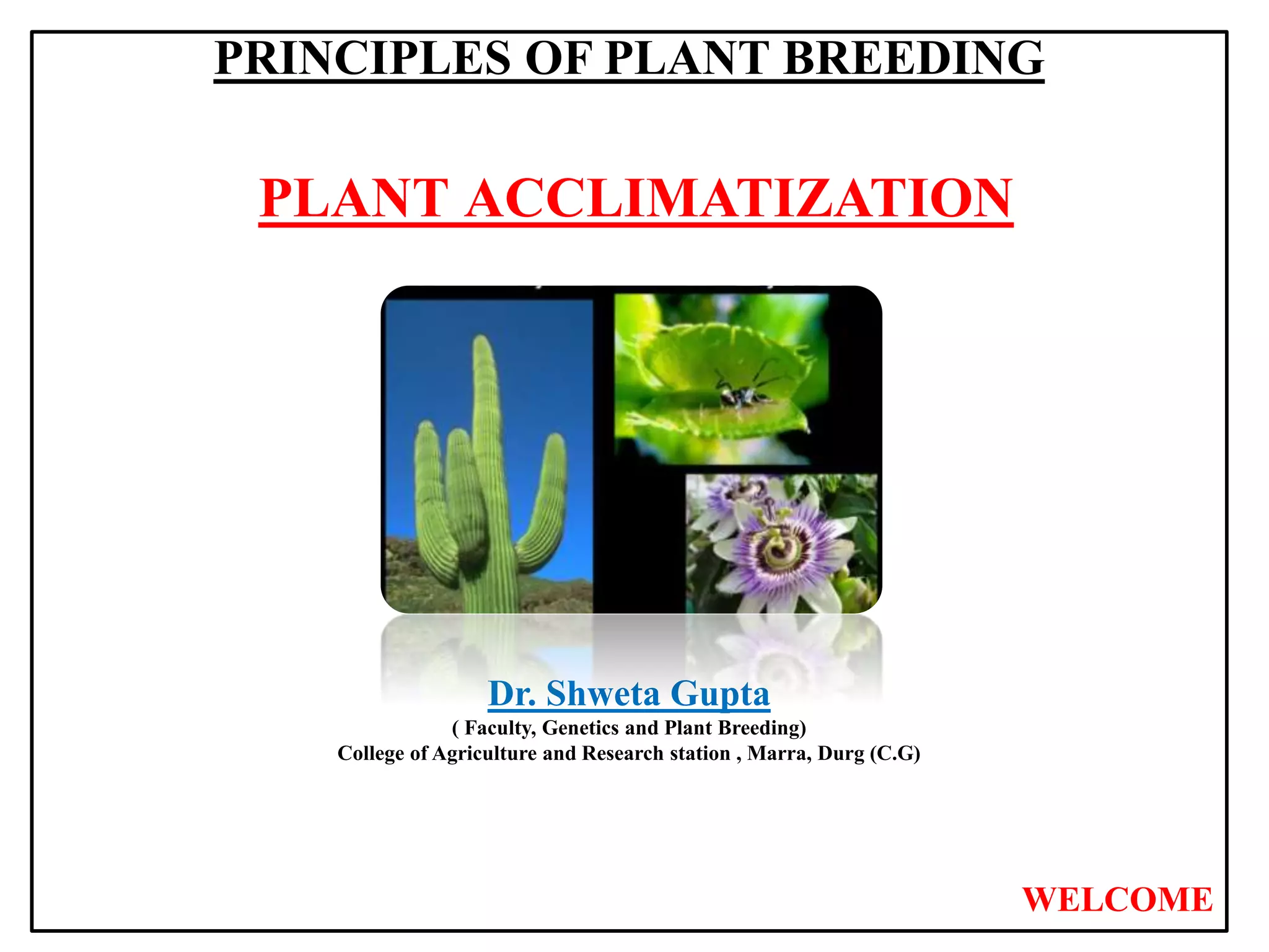 Plant Acclimatization | PPTX