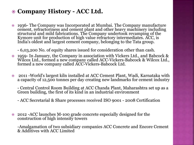 Acc limited | PPT