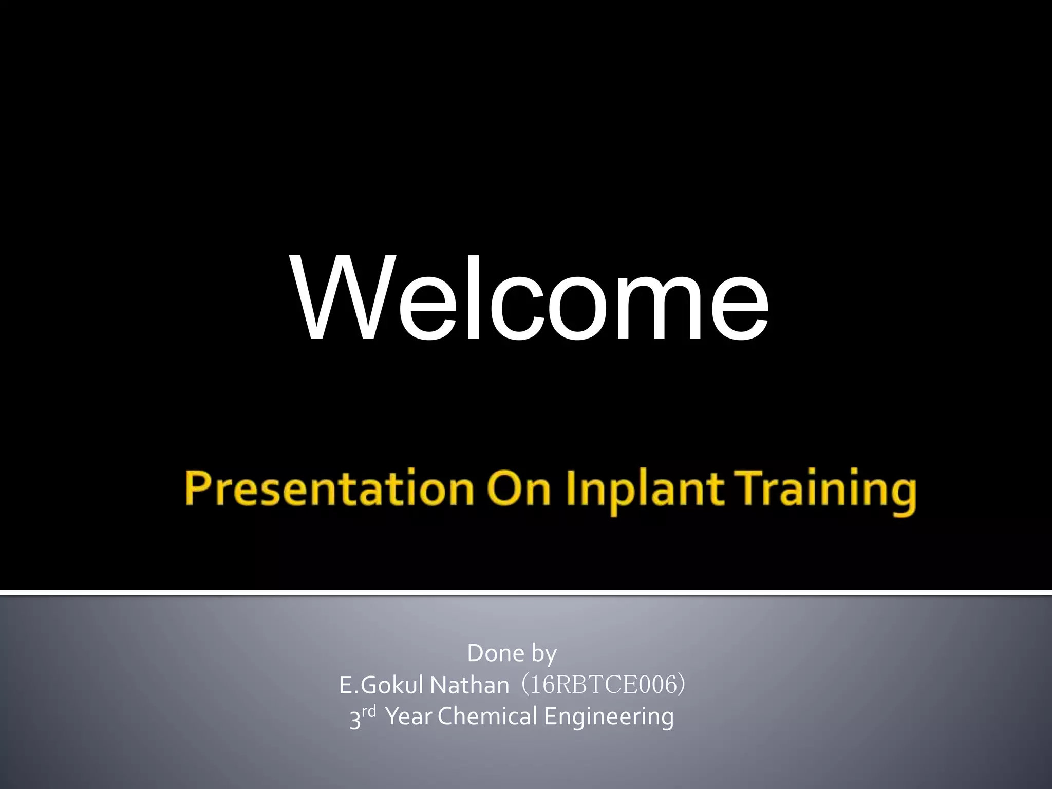 Acc limited madukkarai inplant training presentation | PPTX