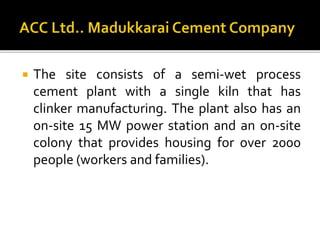 Acc limited madukkarai inplant training presentation | PPTX