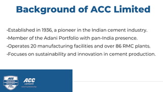 ACC Limited Management Information System analysis presentation | PDF