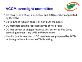 ACCM Governance Structure | PPT | Non-Profit Organizations | Industries