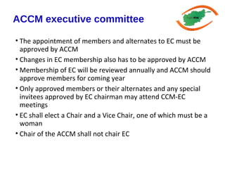 ACCM Governance Structure | PPT | Non-Profit Organizations | Industries