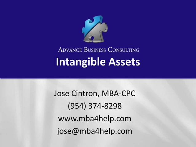 Intangible Assets, Patents, Copyrights | PPT