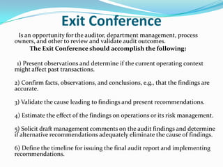 Audit Process, Planning,Field work,Audit report,Audit follow up,Audit ...