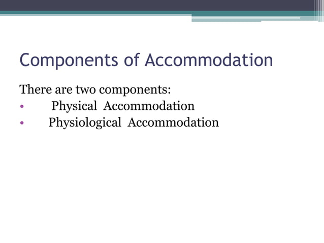Accommodation | PPTX