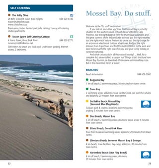 Mossel Bay Accommodation Brochure | PDF