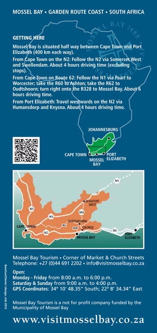 Mossel Bay Accommodation Brochure | PDF
