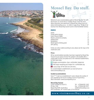 Mossel Bay Accommodation Brochure | PDF
