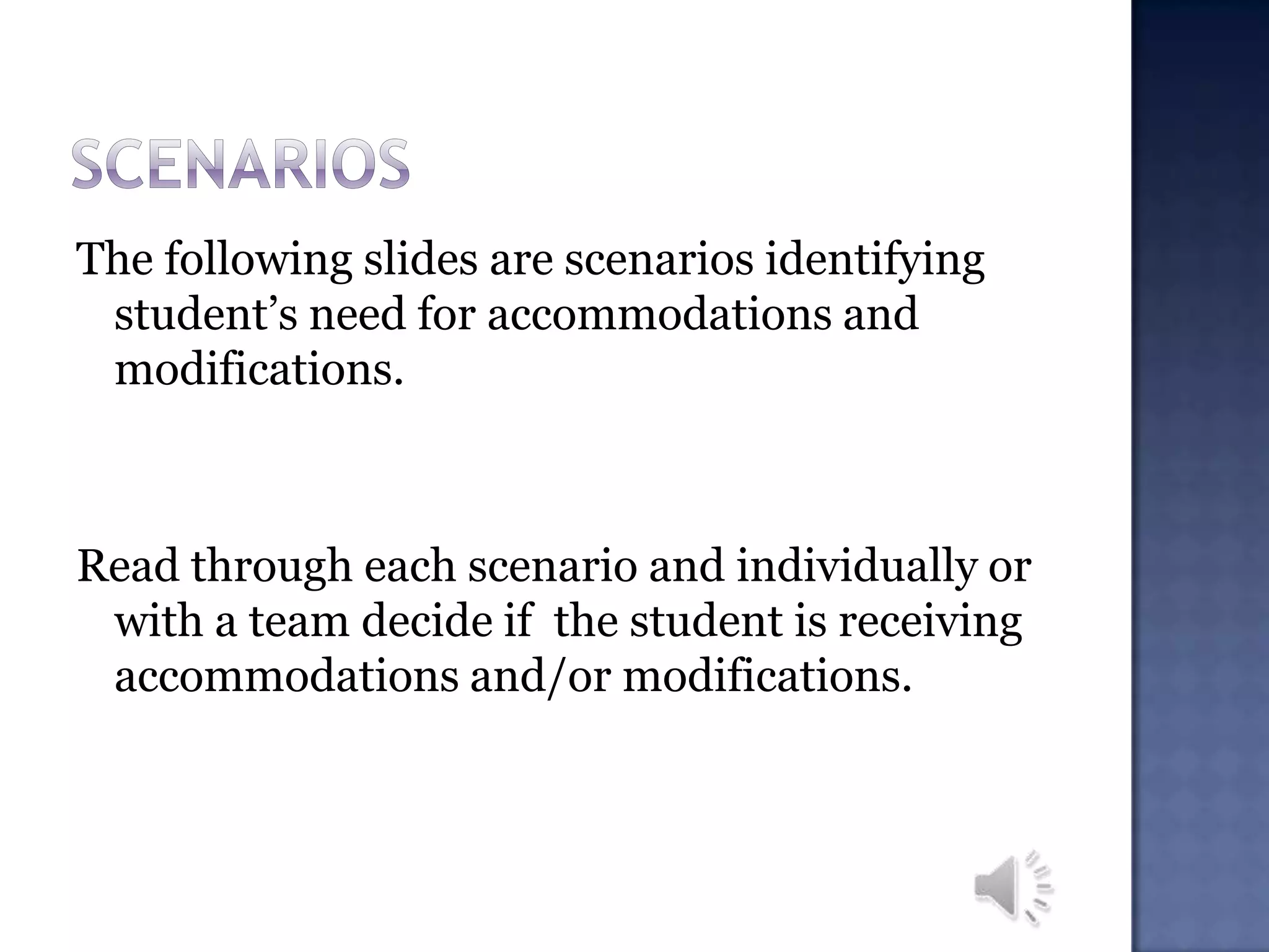 Accommodations and Modifications for students -pp | PPTX