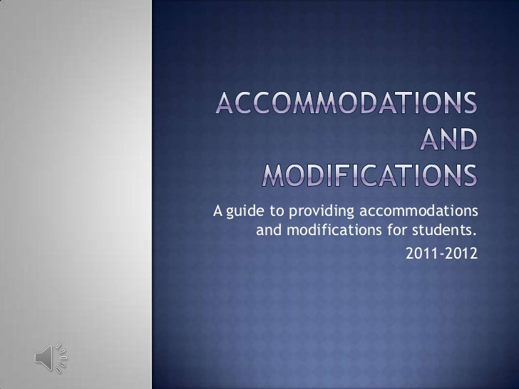 Accommodations and modifications - nipodcreator