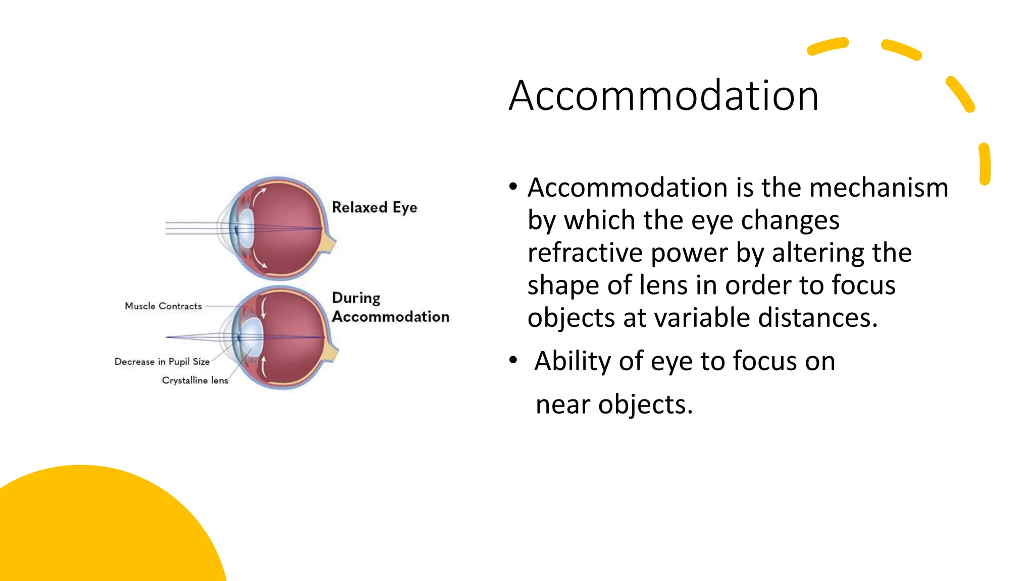 Accommodation and Convergence measurement and types | PPTX