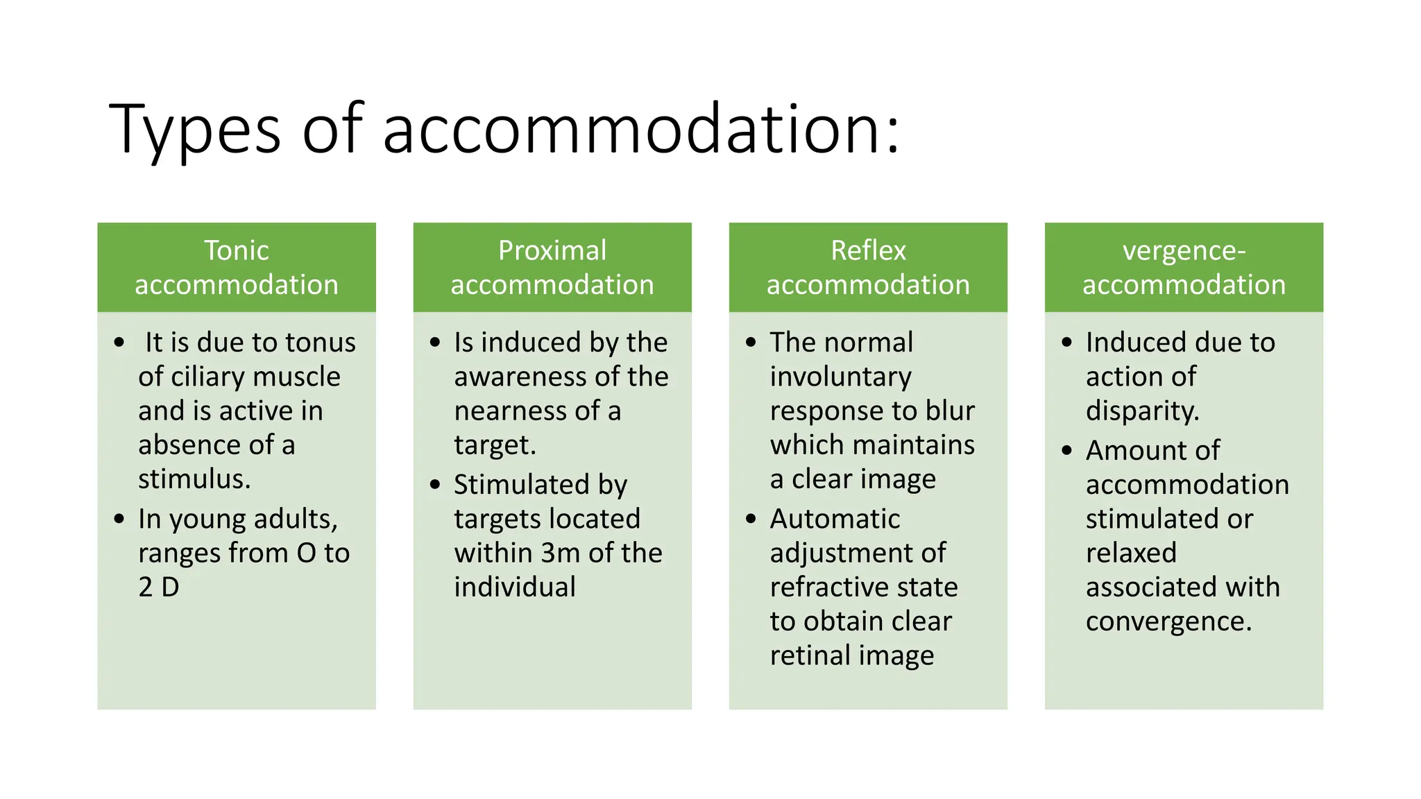 Accommodation and Convergence measurement and types | PPTX