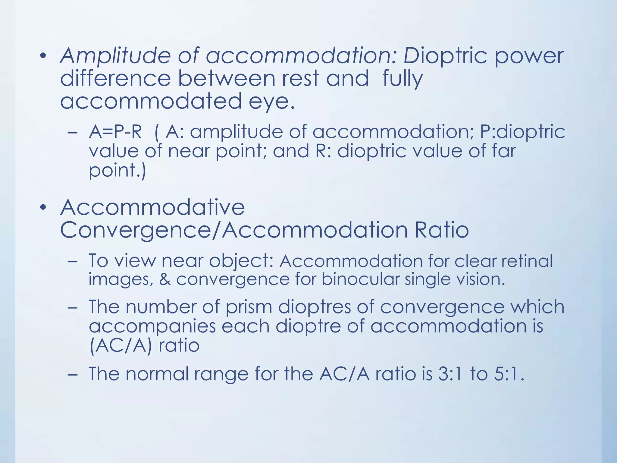 Accommodation of eye | PPTX