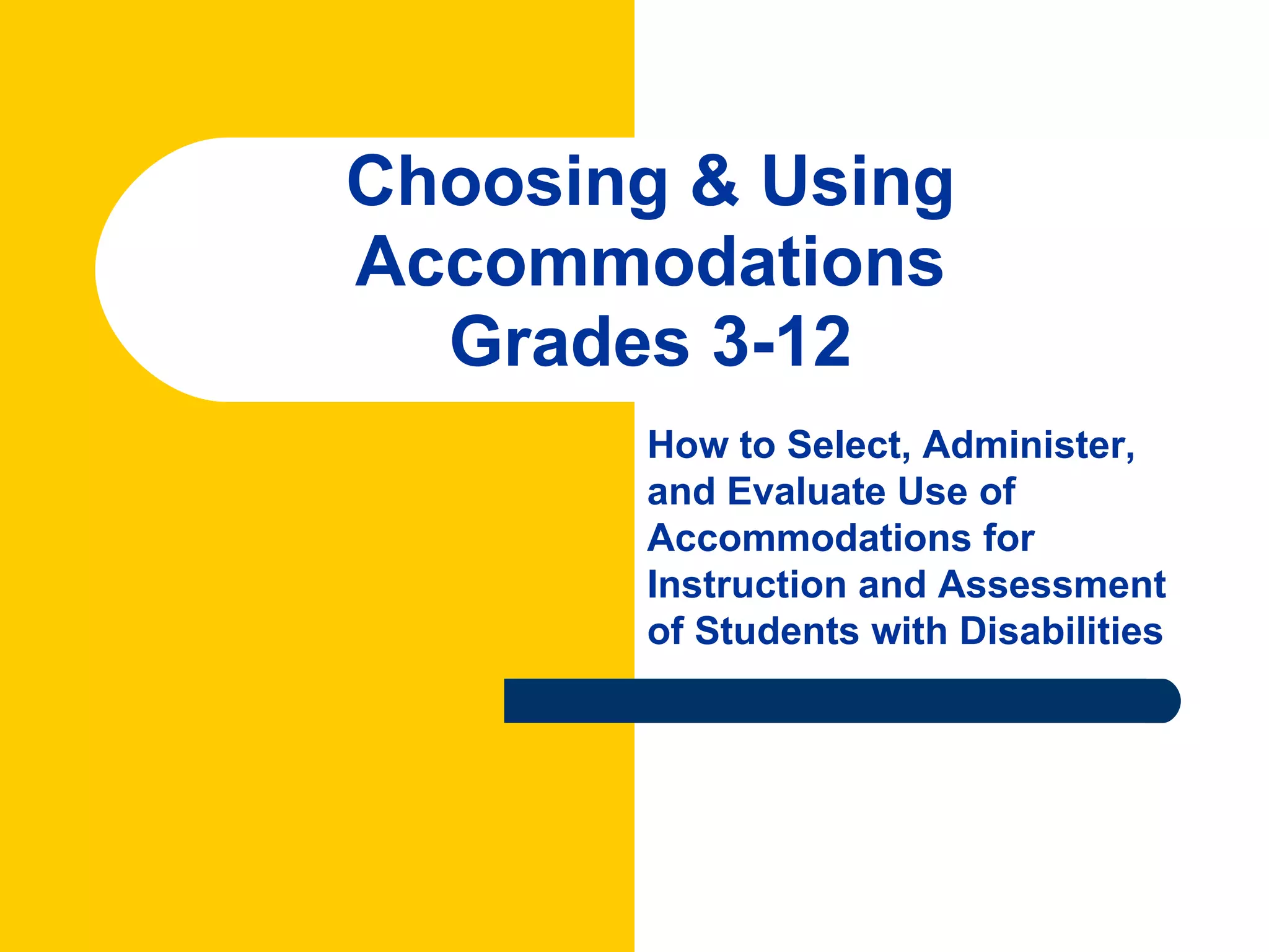 Accommodations vs. modifications | PPT