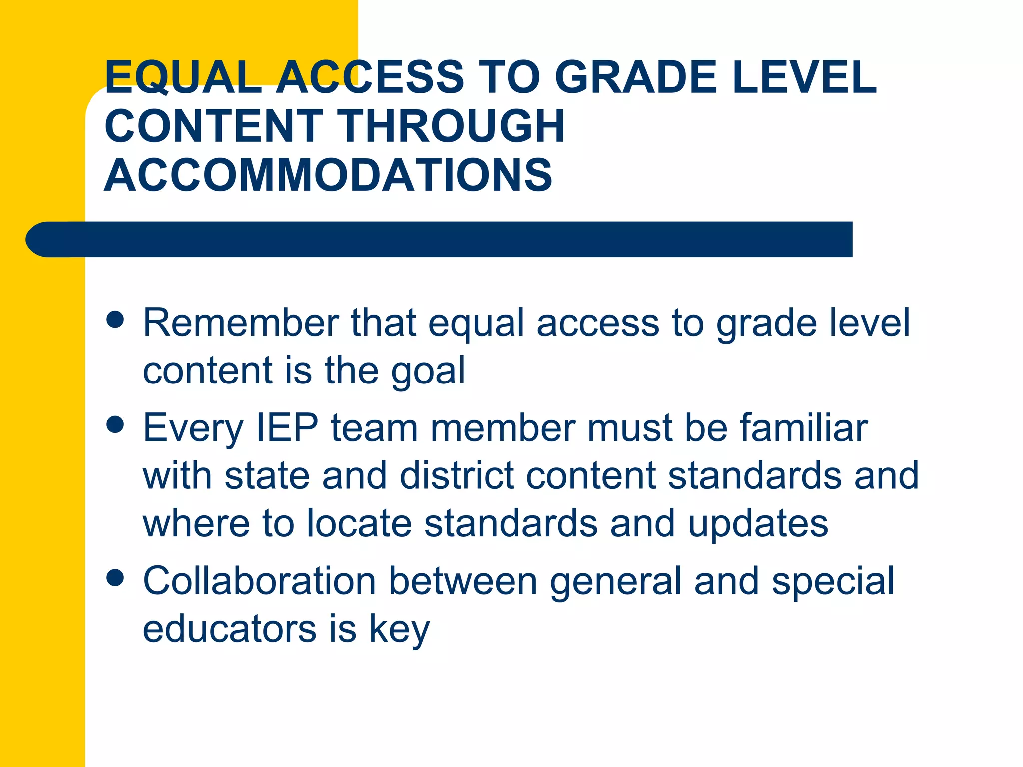 Accommodations vs. modifications | PPT