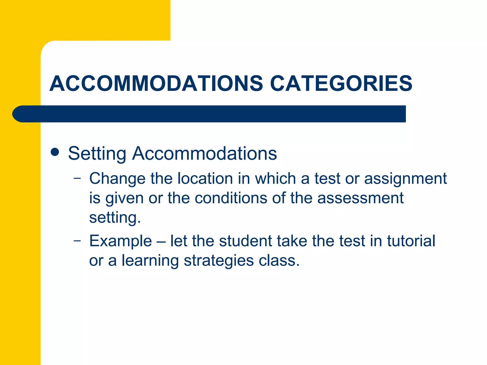 Accommodations vs. modifications | PPT