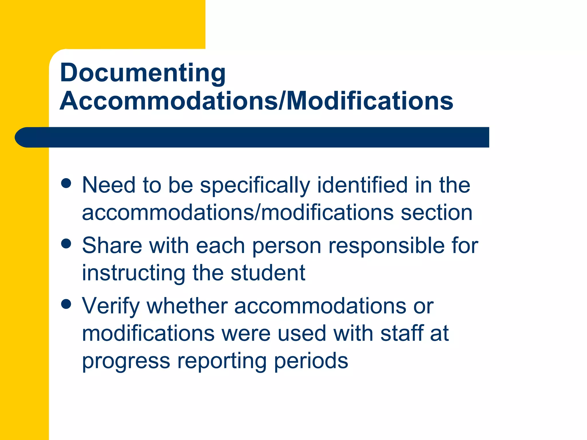 Accommodations vs. modifications | PPT