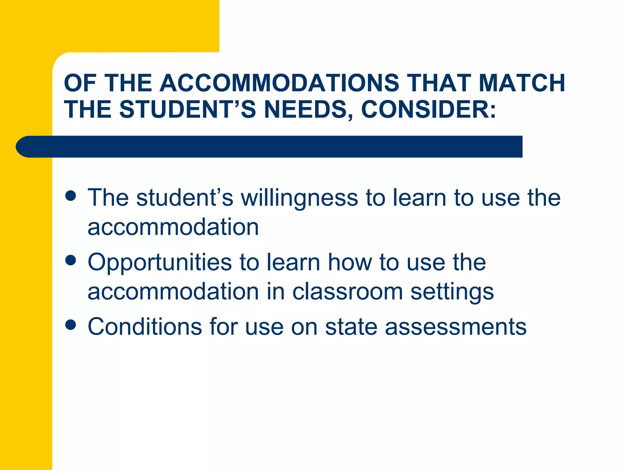 Accommodations vs. modifications | PPT