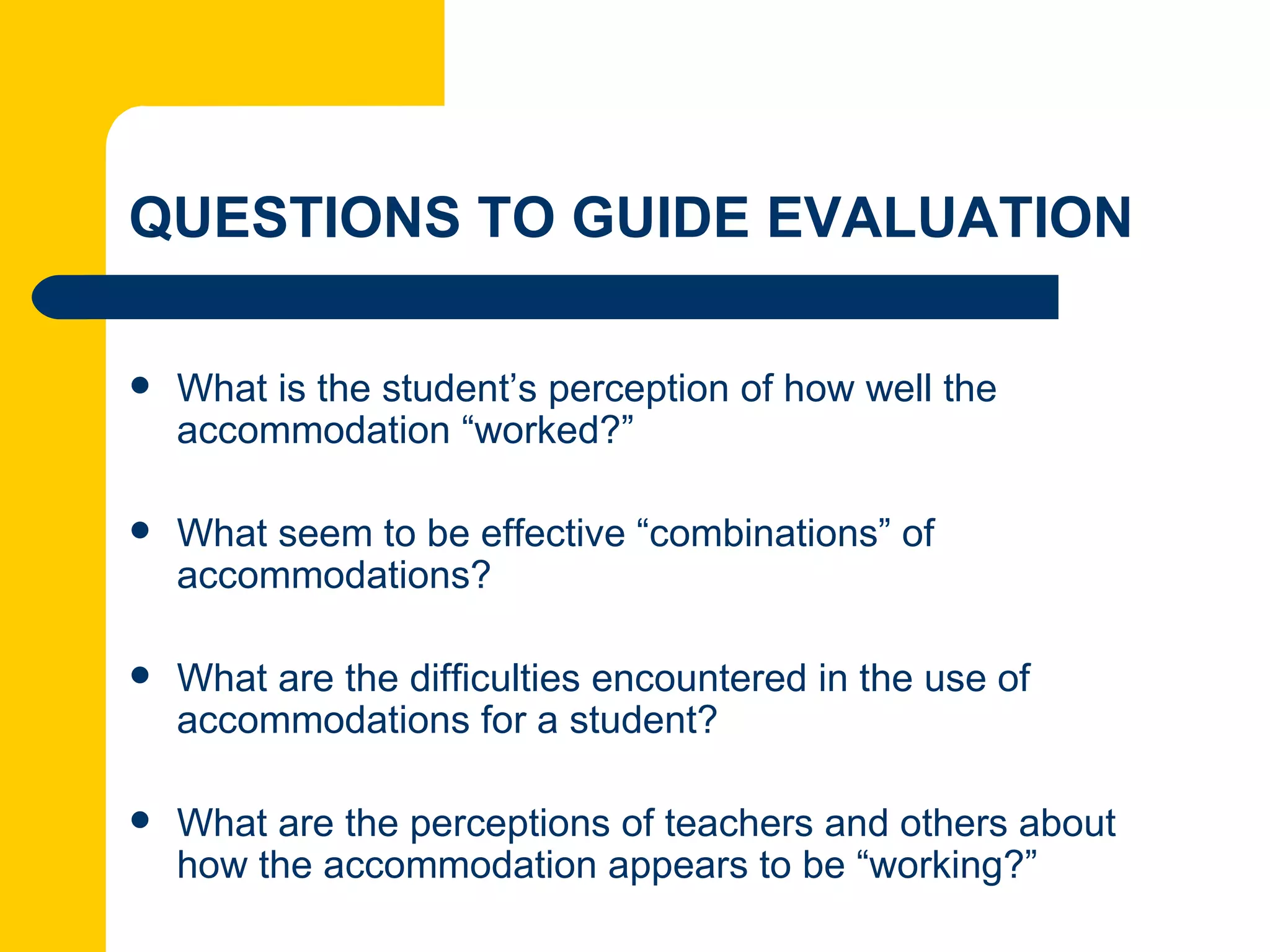 Accommodations vs. modifications | PPT