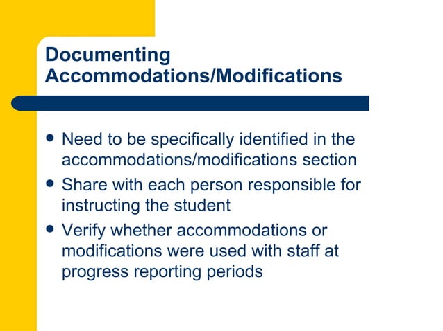 Accommodations vs. modifications | PPT