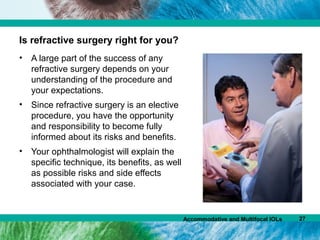 Accommodative and multifocal intraocular lenses | ODP