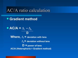 Accommodative and vergence dysfunction | PPT