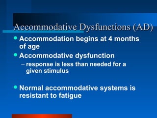 Accommodative and vergence dysfunction | PPT