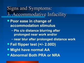 Accommodative and vergence dysfunction | PPT