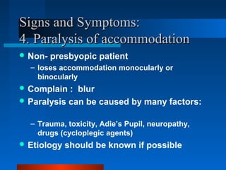 Accommodative and vergence dysfunction | PPT
