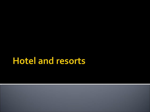 Accomodation Ppt Hotels And Motels Travel Type