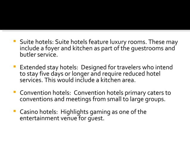 Accomodation | PPT | Hotels and Motels | Travel Type