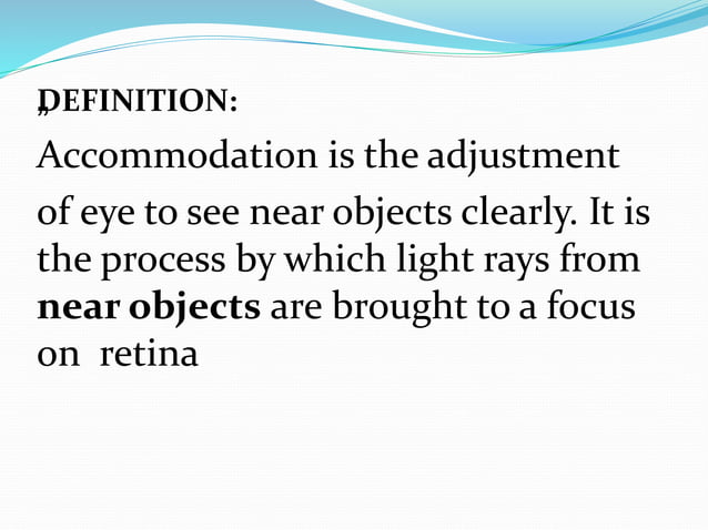 Accomodation reflex | PPTX | Eye and Vision Conditions | Diseases and ...