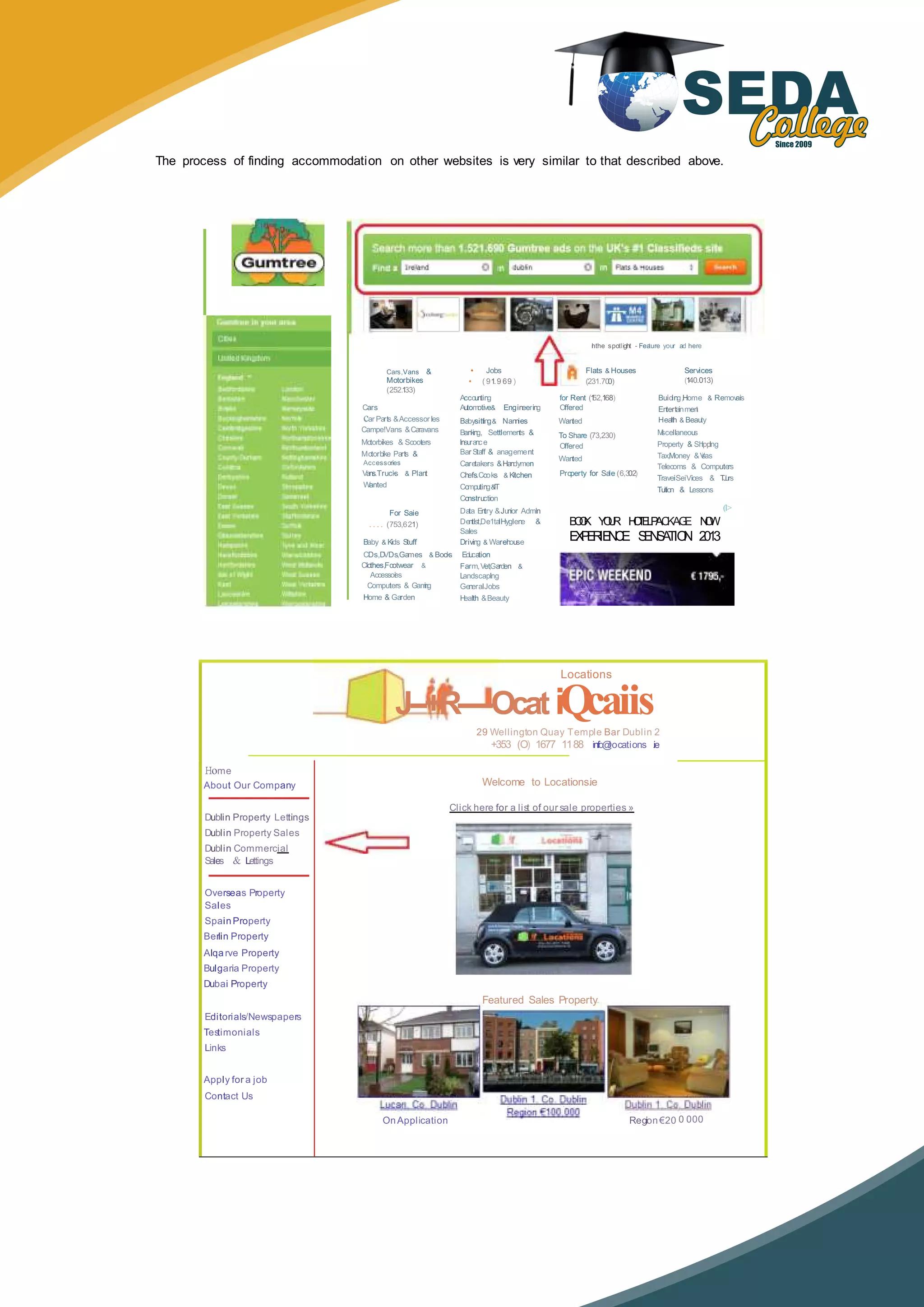 Accommodation guide of SEDA College | PDF