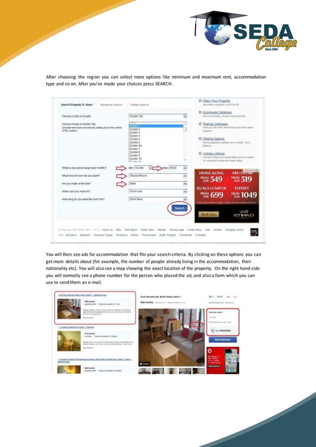 Accommodation guide of SEDA College | PPT