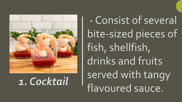 ACCOMPANIMENT OF APPETIZERS L4.pptx | Healthy Cooking and Eating | Food ...