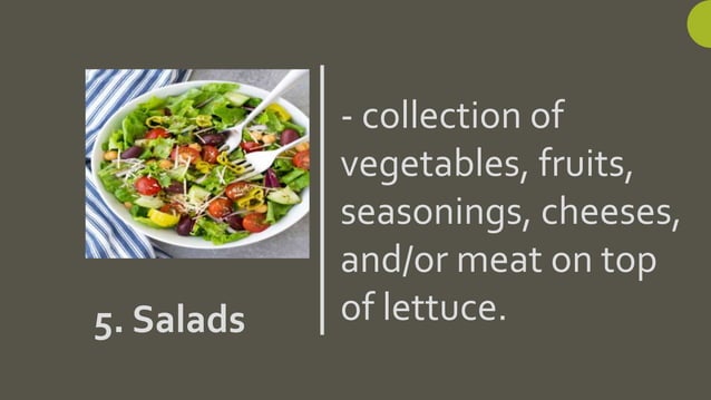 ACCOMPANIMENT OF APPETIZERS L4.pptx | Healthy Cooking and Eating | Food ...