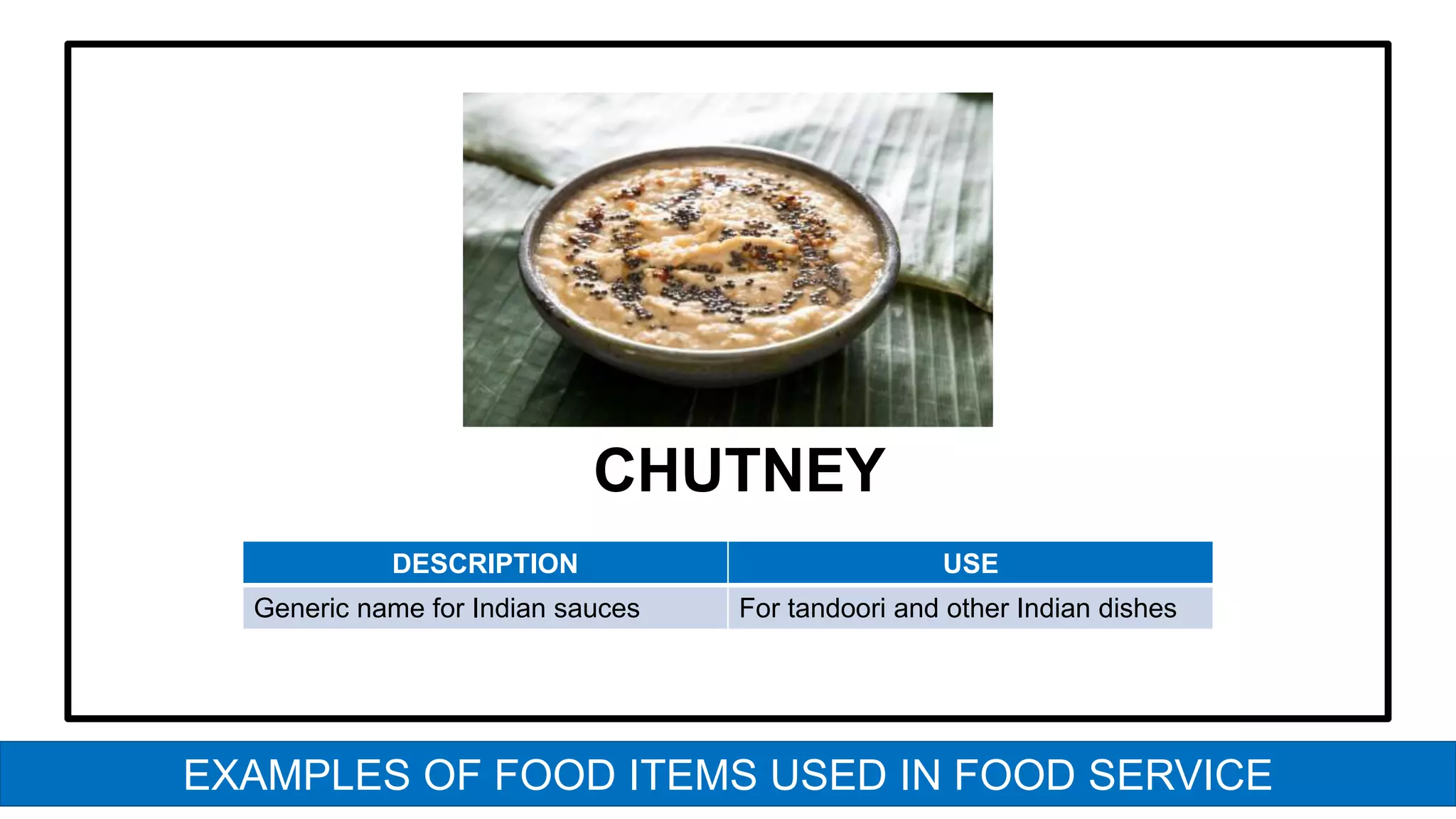 Food and Beverage Services: Accompaniments | PPTX