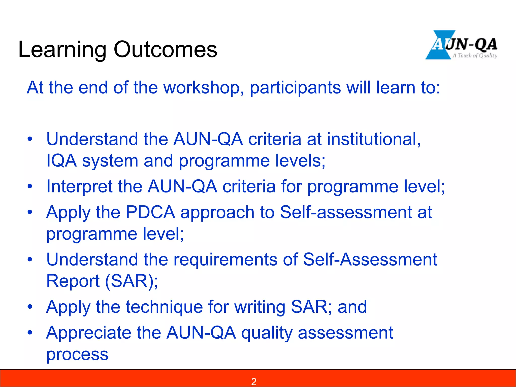 Guideline AUN QA | PPTX