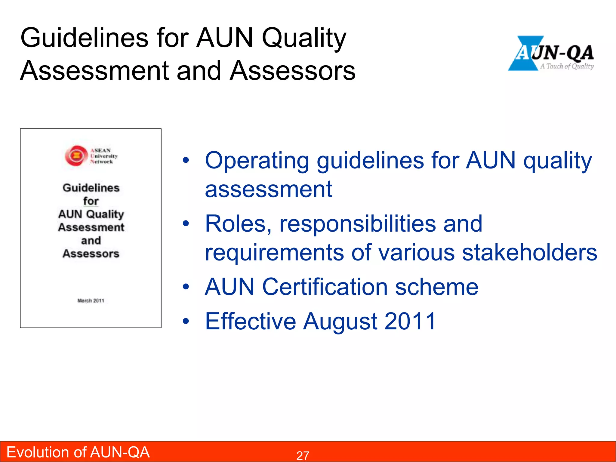 Guideline AUN QA | PPTX