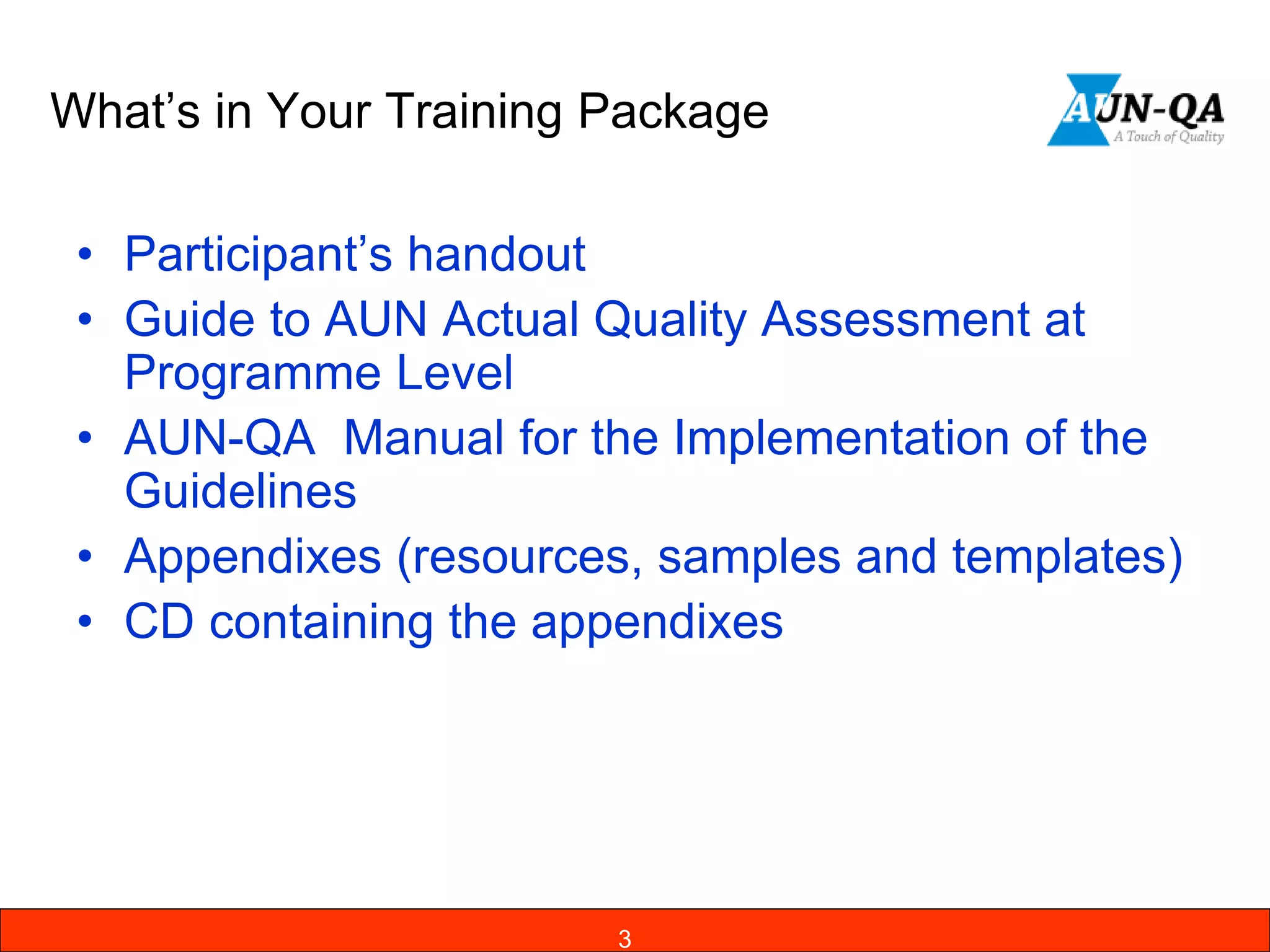 Guideline AUN QA | PPTX