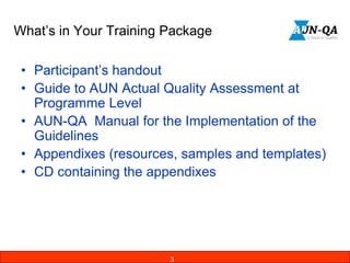 Guideline AUN QA | PPTX