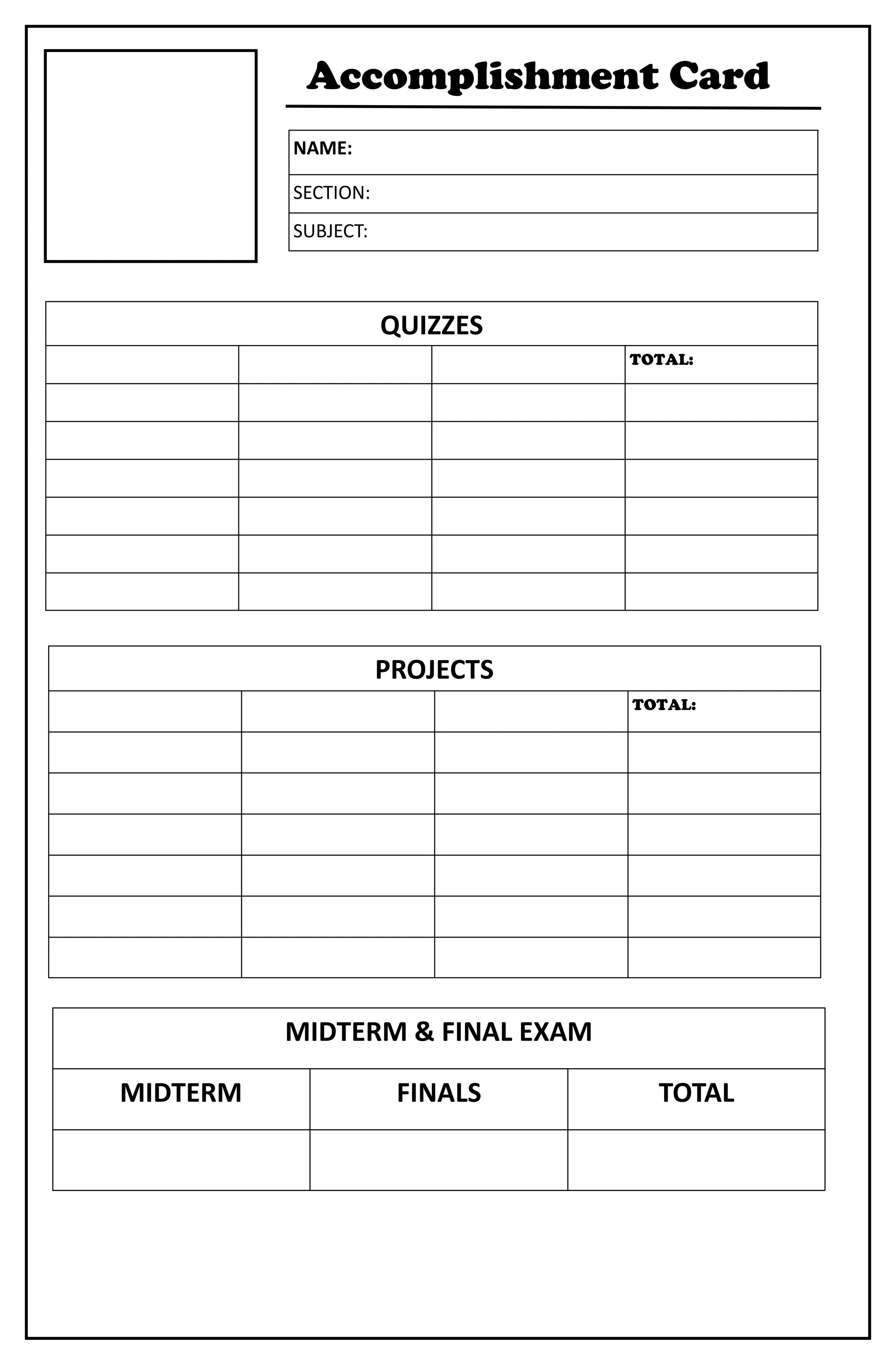 ACCOMPLISHMENT REPORT FOR GRADES IN SUBJECT | PDF