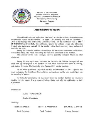 aCCOMPLISHMENT rEPORT bARANGAY.docx