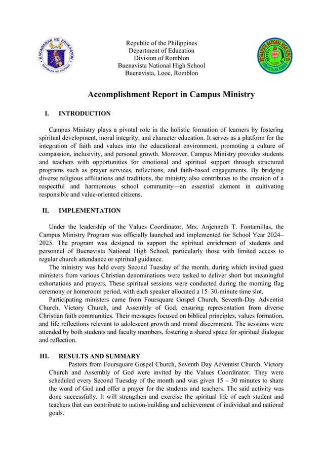 accomplishment report for campus ministry.docx